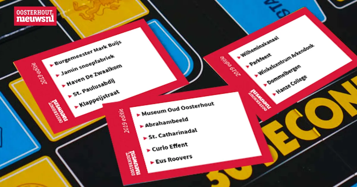 Maak van jouw 30 Seconds bordspel een Oosterhoutse versie