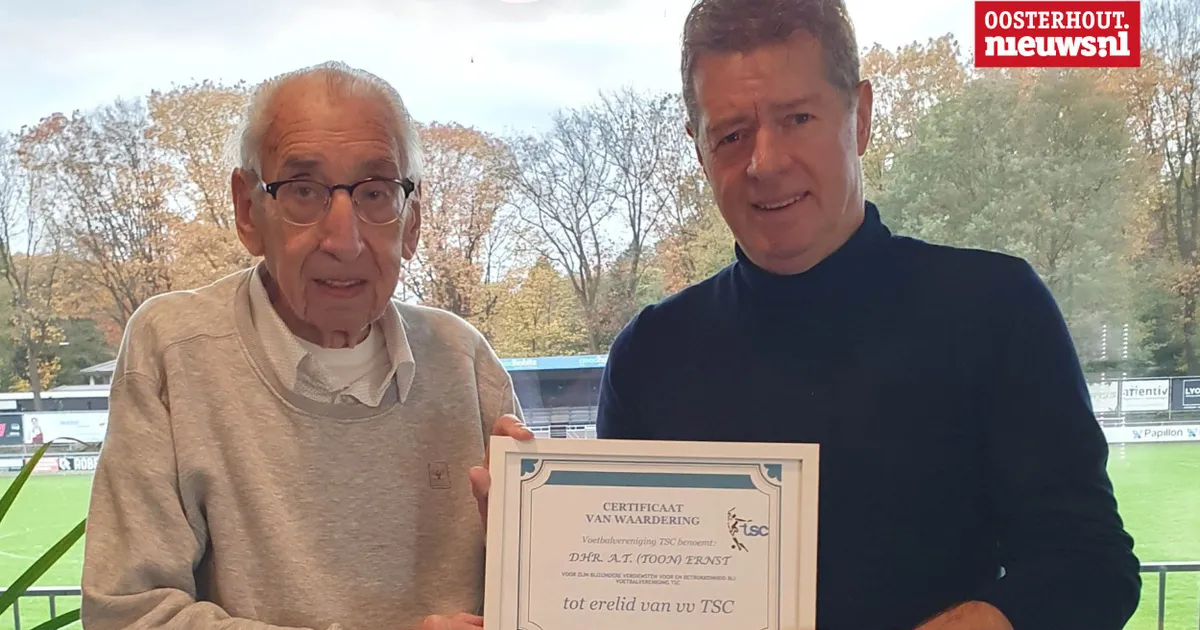 Toon Ernst (90) benoemd tot Erelid van TSC
