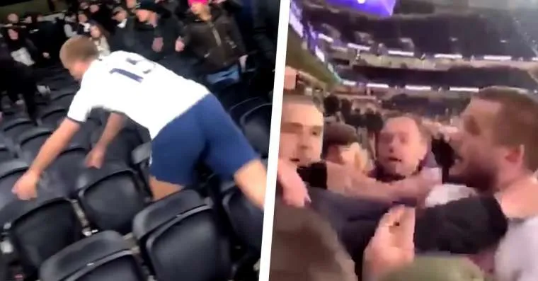 Engelse profvoetballer treedt hard op tegen racisme en duikt publiek in ...