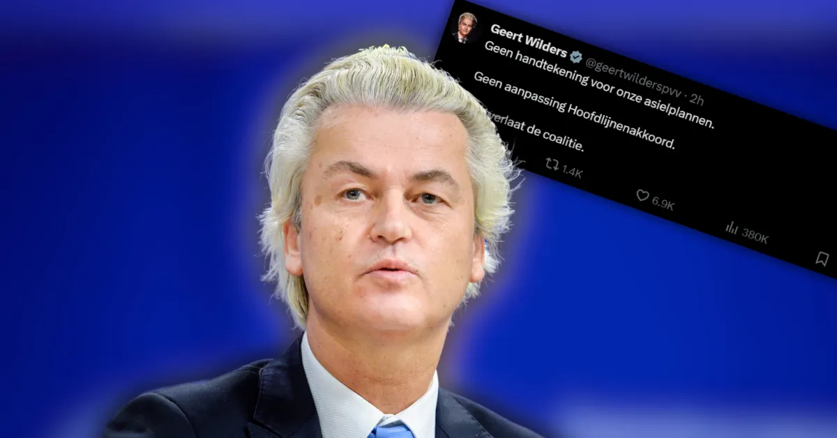 Geert Wilders stapt uit de coalitie!