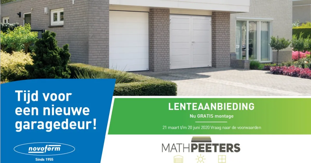 Grandioze Garagedeur Dagen bij MATH PEETERS Garagedeuren: Tijd voor een nieuwe garagedeur!
