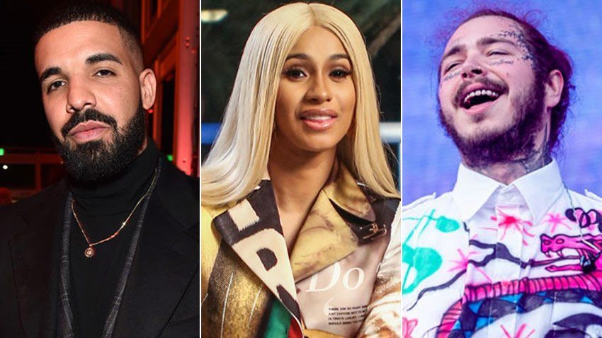 Cardi B, Drake & Post Malone maken meeste kans op Billboard Music Awards