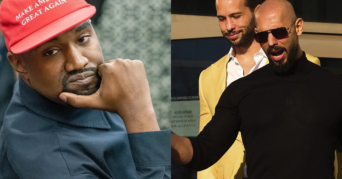 Andrew en Tristan Tate bezoeken Kanye West in zijn gigantische 'Batman ...