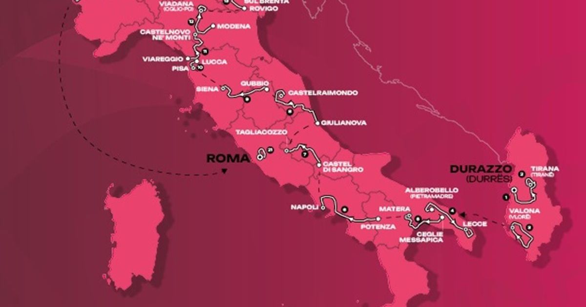 Streckenprofil und Route des Giro d’Italia 2025: Das umfassendste ...