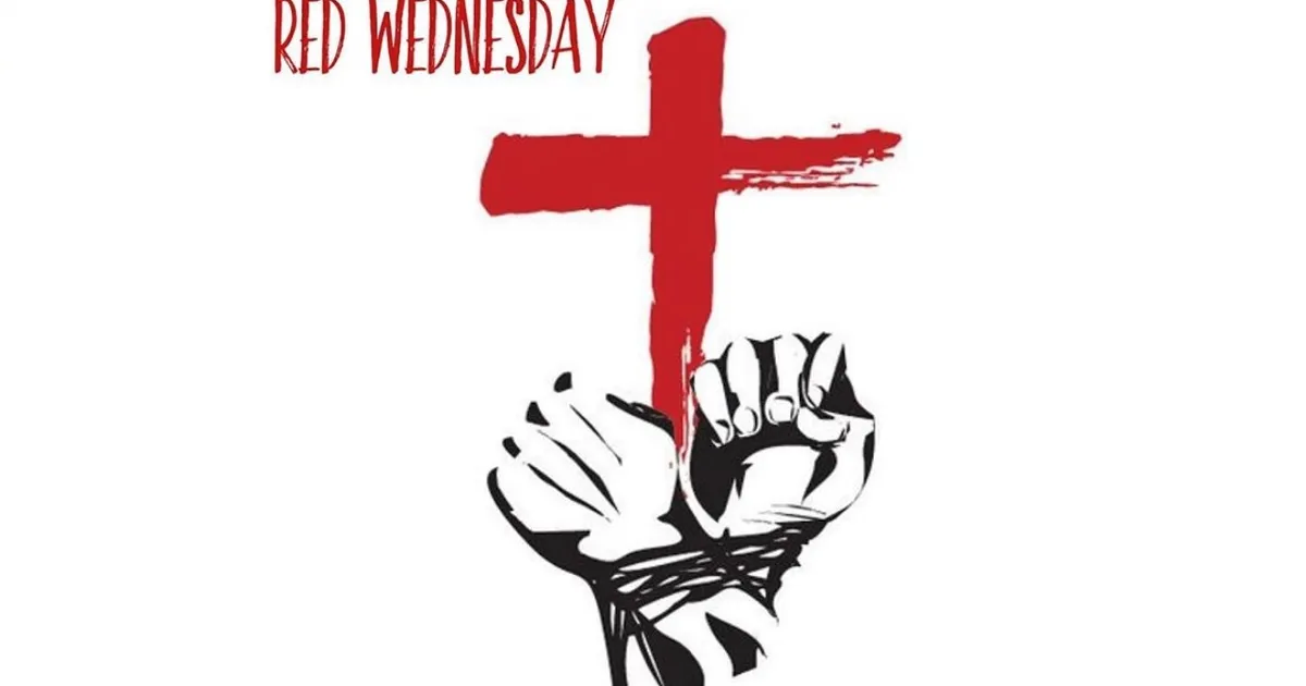 Red Wednesday: de gevel van de Mariakerk in het rood