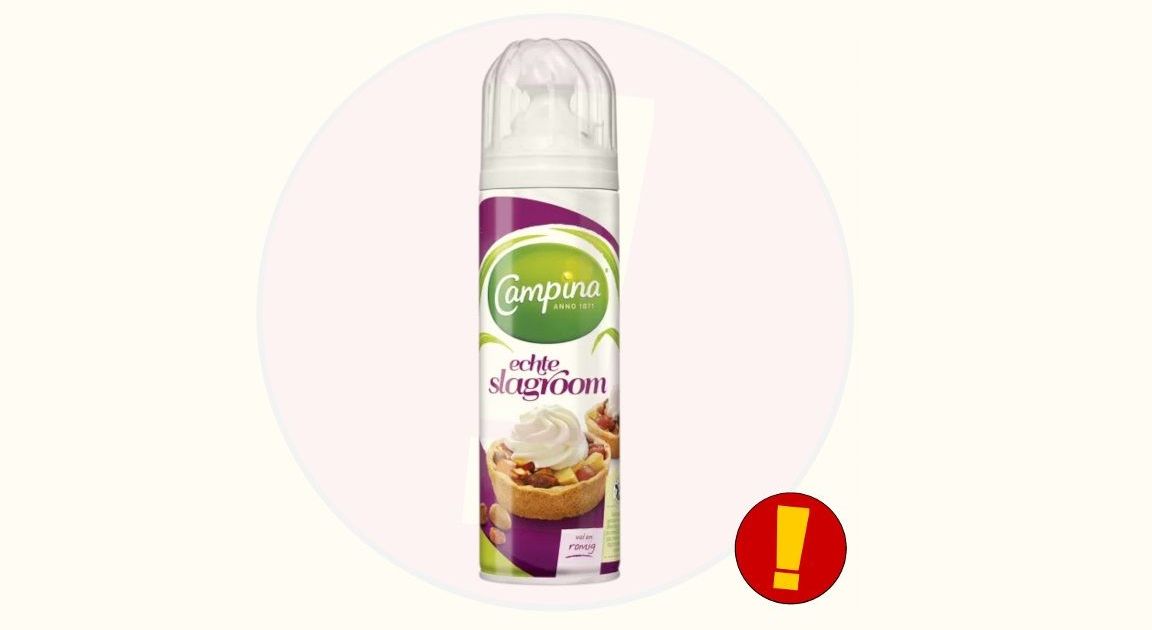 Campina Echte Slagroom spuitbus kan openbarsten
