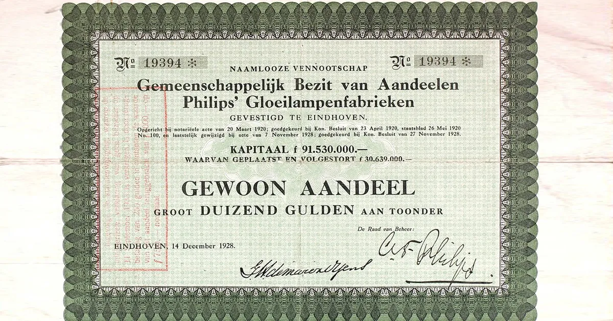 Aandeel aan toonder verdwijnt definitief