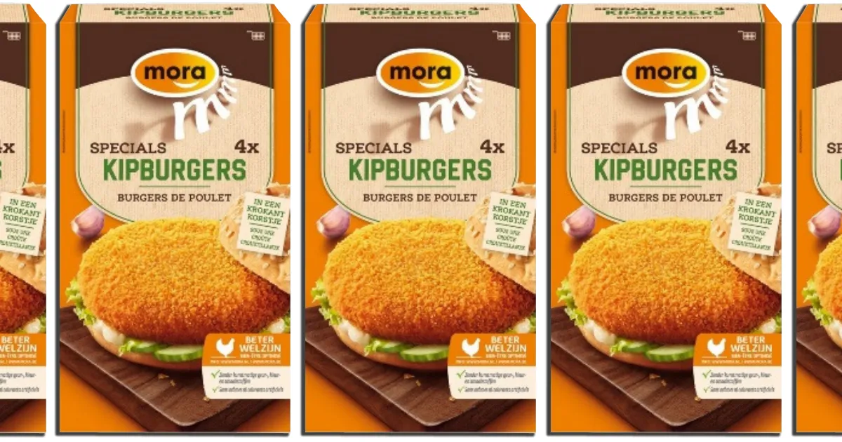 Allergenenwaarschuwing voor kipburgers van Mora