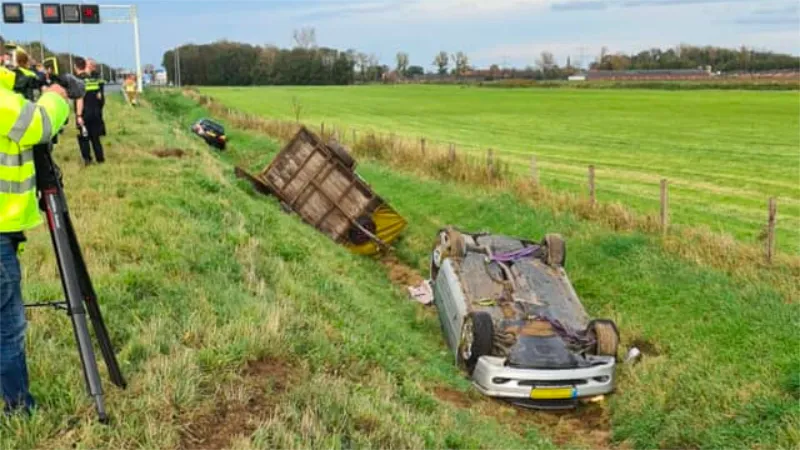 Ongeval op A2 ter hoogte van Roosteren