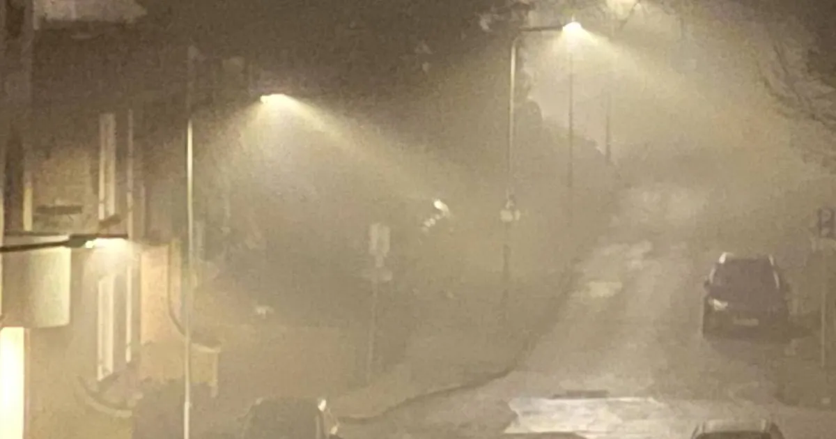 Code geel wegens dichte mist