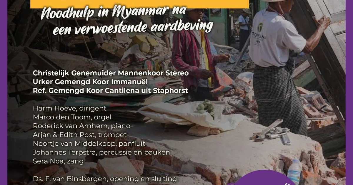 Benefietconcert noodhulp Myanmar door Open Doors
