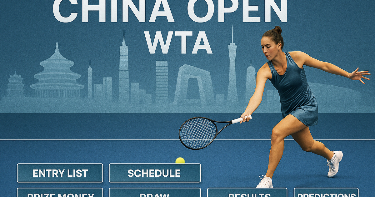 China Open WTA 2025: Results, Entry List, Schedule of play, Prize Money ...