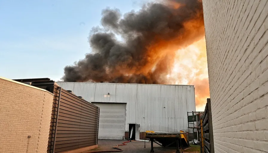 Grote brand in bedrijfspand Kapitein Nemostraat