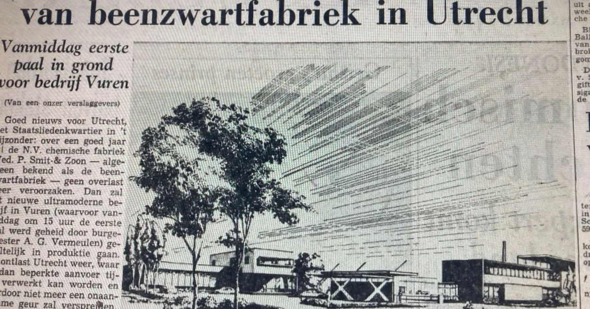 Utrecht 60 jaar terug: de beenzwartfabriek verhuist naar Vuren