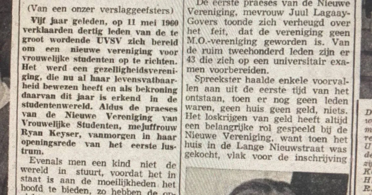 Utrecht 60 jaar terug: eerste lustrum van de Nieuwe Vereniging van ...
