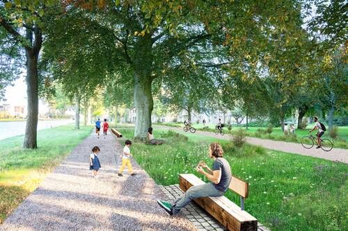 Parkzone Den Hommel vernieuwt, brug maakt Oeverpark Rondje Stadseiland rond