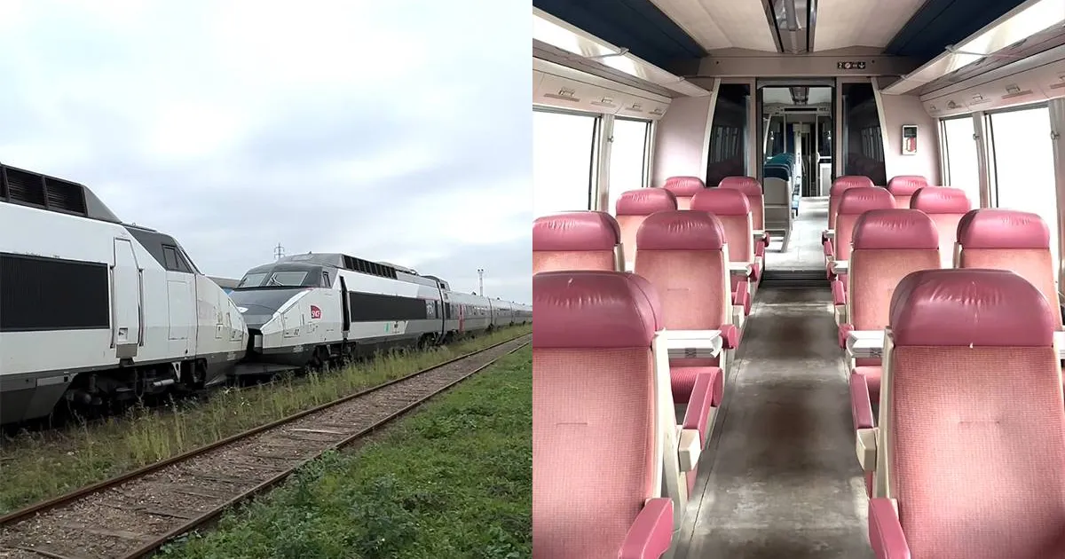 Een inkijkje van verlaten TGV’s, ergens in Frankrijk