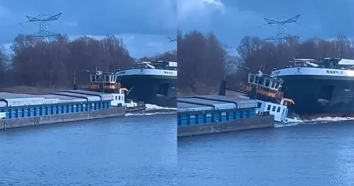Binnenvaarttanker ramt duwboot op Amsterdam-Rijnkanaal: ‘What daaa vaak?!’
