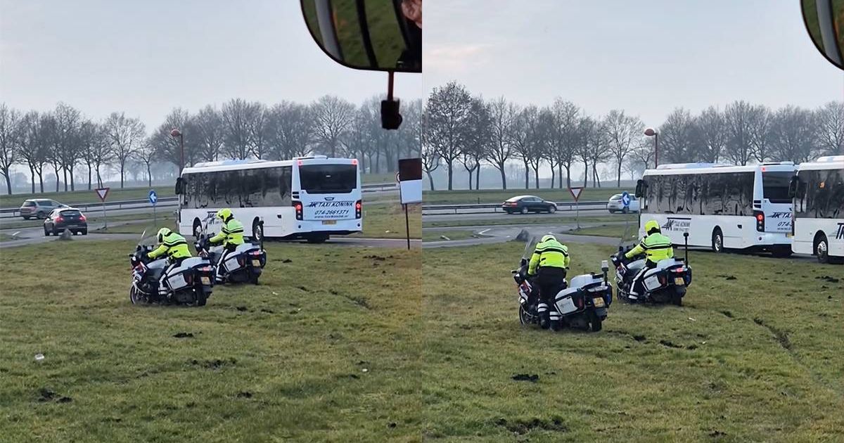 Motoragenten rijden zichzelf vast in modder