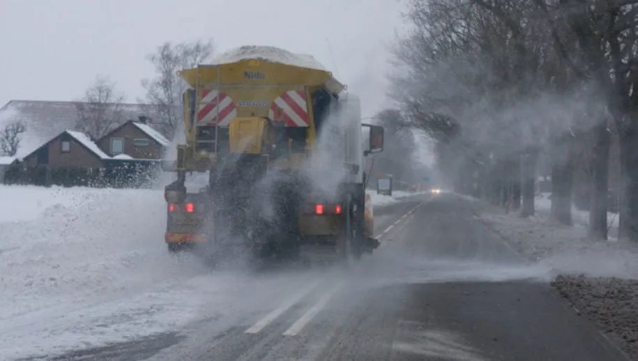 Waarschuwing gladde wegen door bevriezing