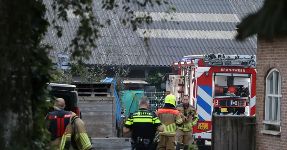 Brand in hooischuur Waspik snel onder controle, oorzaak nog onbekend