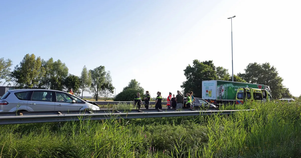 Kop-staartbotsing op A59 bij Waalwijk zorgt voor flinke ochtendfile
