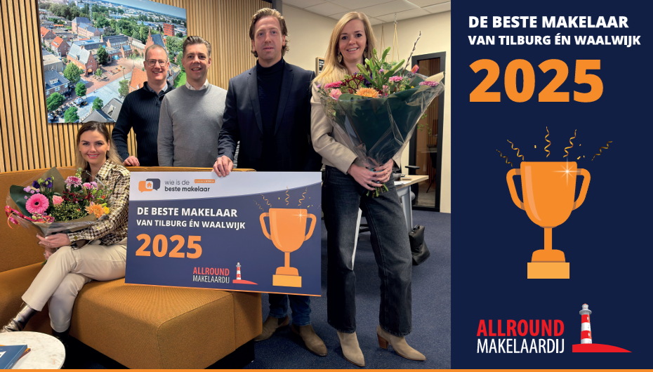 Allround Makelaardij uitgeroepen tot beste makelaar in twee regio’s