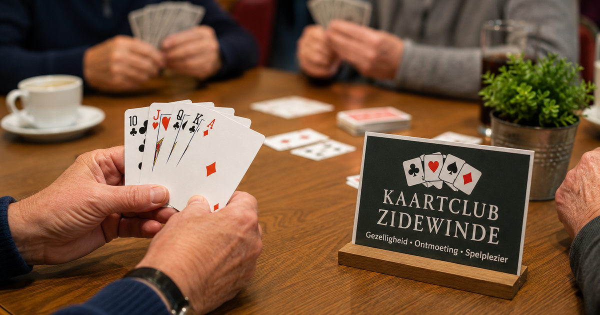 Kaartliefhebbers welkom tijdens wekelijkse rikavond in Zidewinde