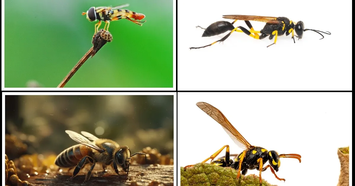 Ken je het verschil tussen een bij, een wesp, een zweefvlieg en een ...