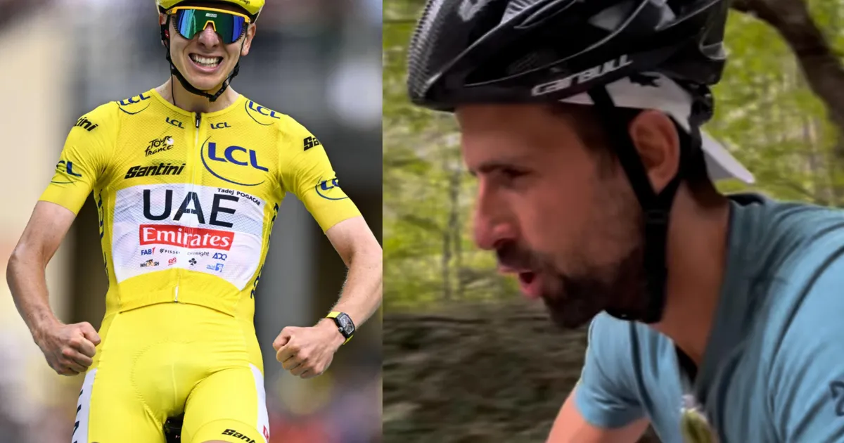 VIDEO: Tennislegende Novak Djokovic daagt Tadej Pogacar uit - "Ik kom ...