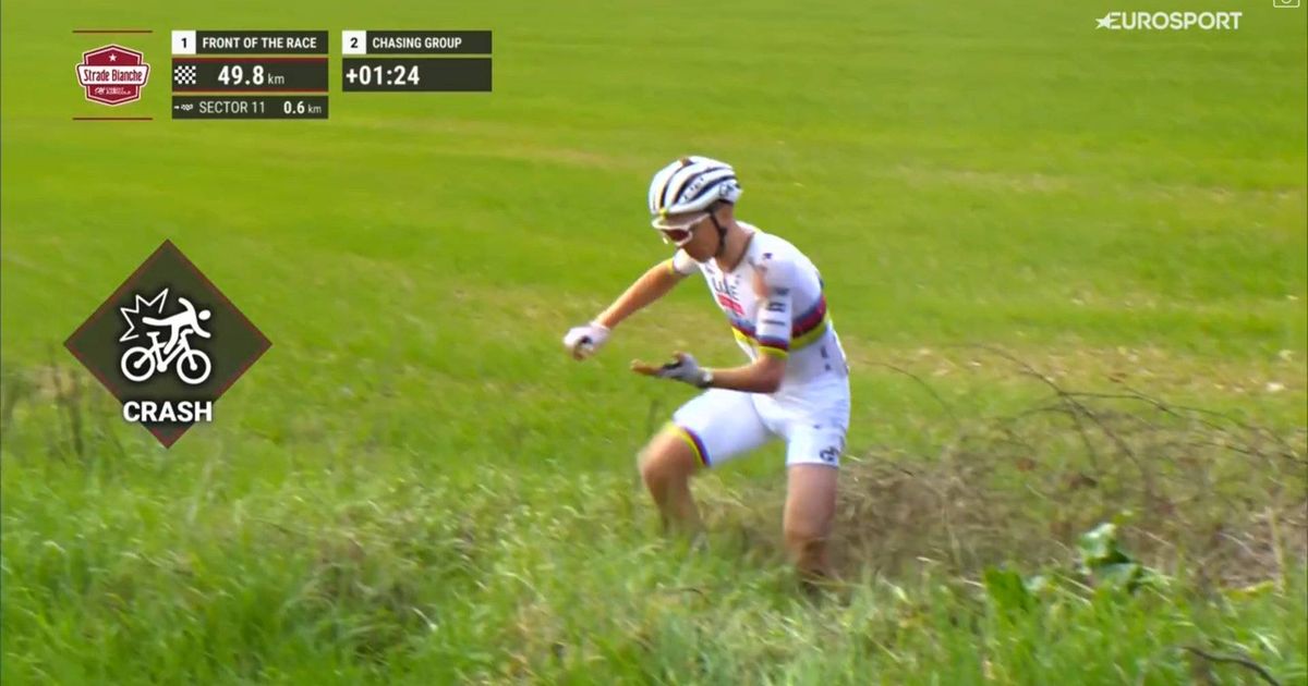 VIDEO: Tadej Pogacar komt ten val! Tom Pidcock neemt de leiding in ...