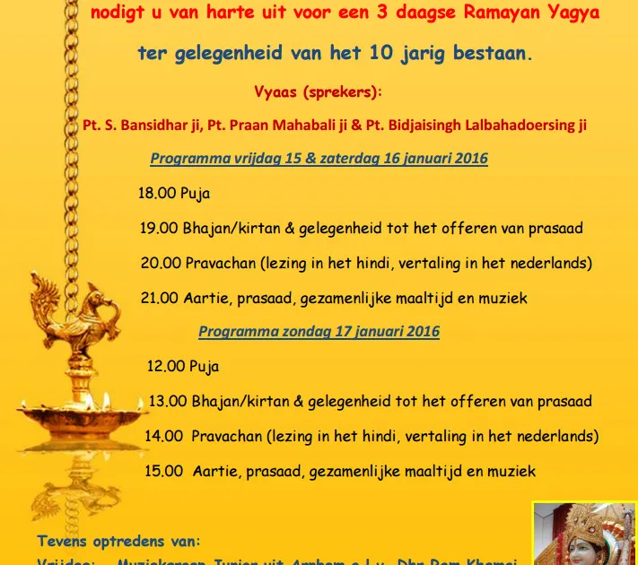 Hindoetempel Shree Raam Mandir in Wijchen viert 10-jarig bestaan