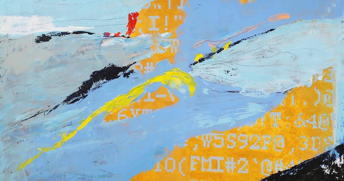 Abstract werk Jan van Dijk in het Kunsthuis