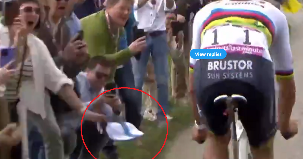 🎥 Here we go again: woman attempts to throw cap into Van der Poel's ...