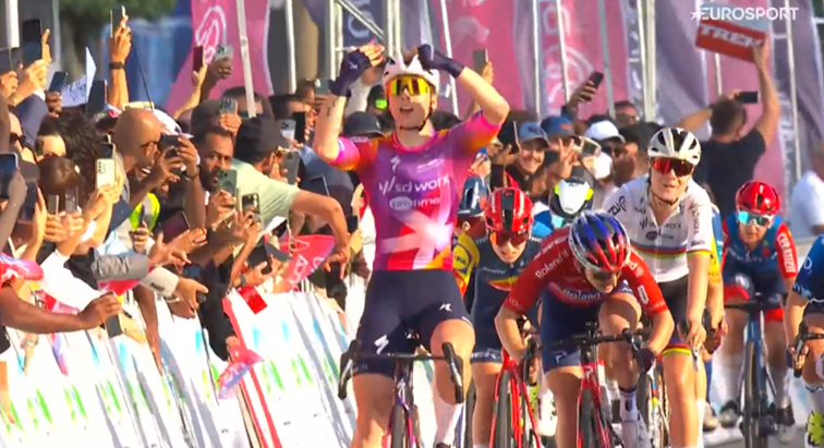 Wiebes once again beats Balsamo in third stage of Simac Ladies Tour ...