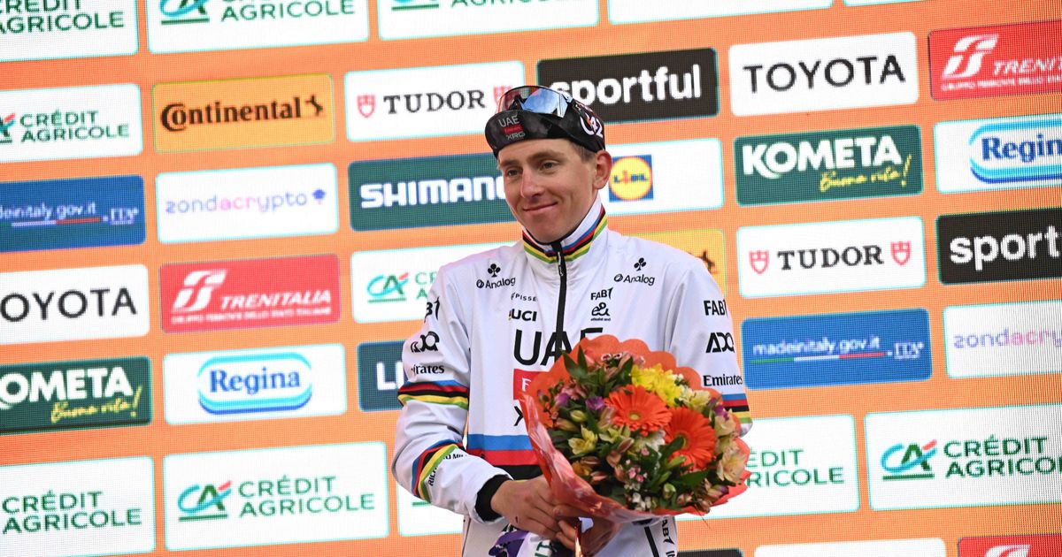 "Would have preferred the Poggio to average ten percent," Pogacar ...