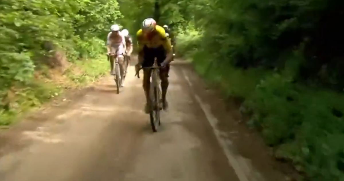Wout van Aert wind Marly Grav gravel race in the Netherlands