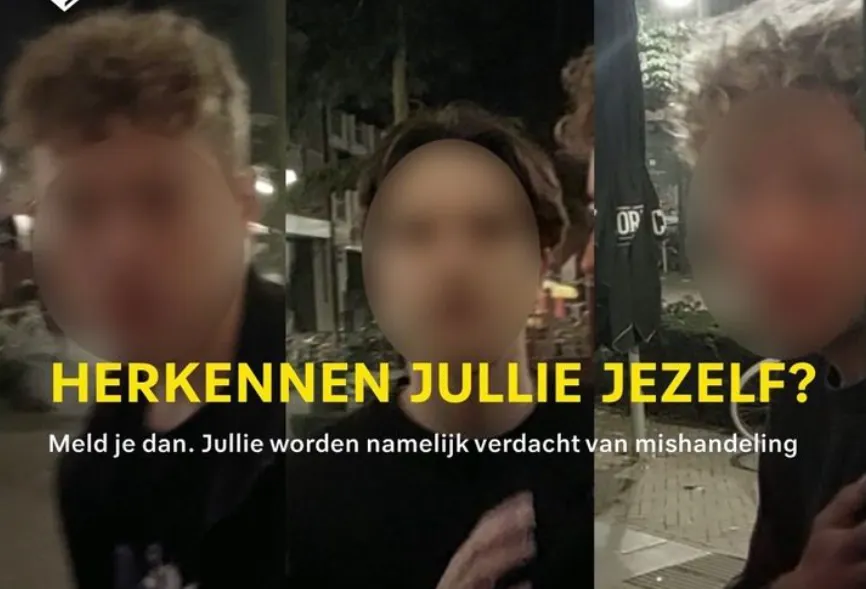 Politie zoekt drie jongens die worden verdacht van een mishandeling van ...