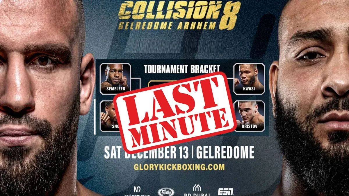 UPDATE! Glory past Collision 8 event aan: Marokkaanse vechter stapt ...