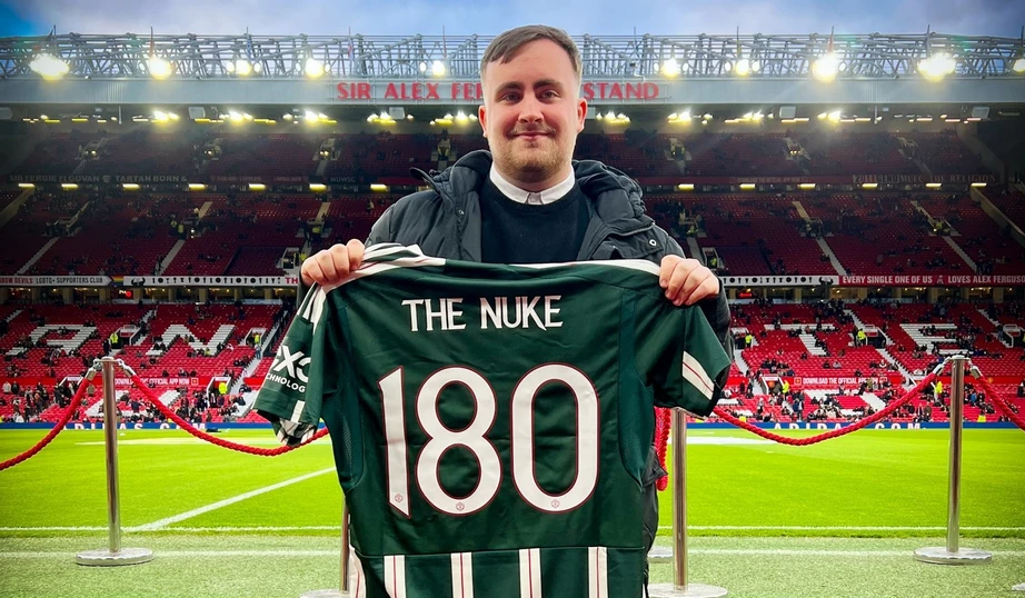 Luke Littler presented shirt at Old Trafford after historic World Darts ...