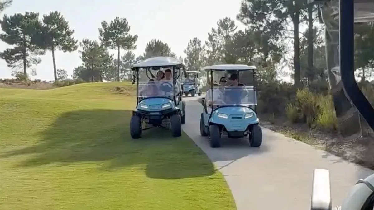 Max Verstappen gaat viraal: zelfs in een golfkar blijft hij andere ...