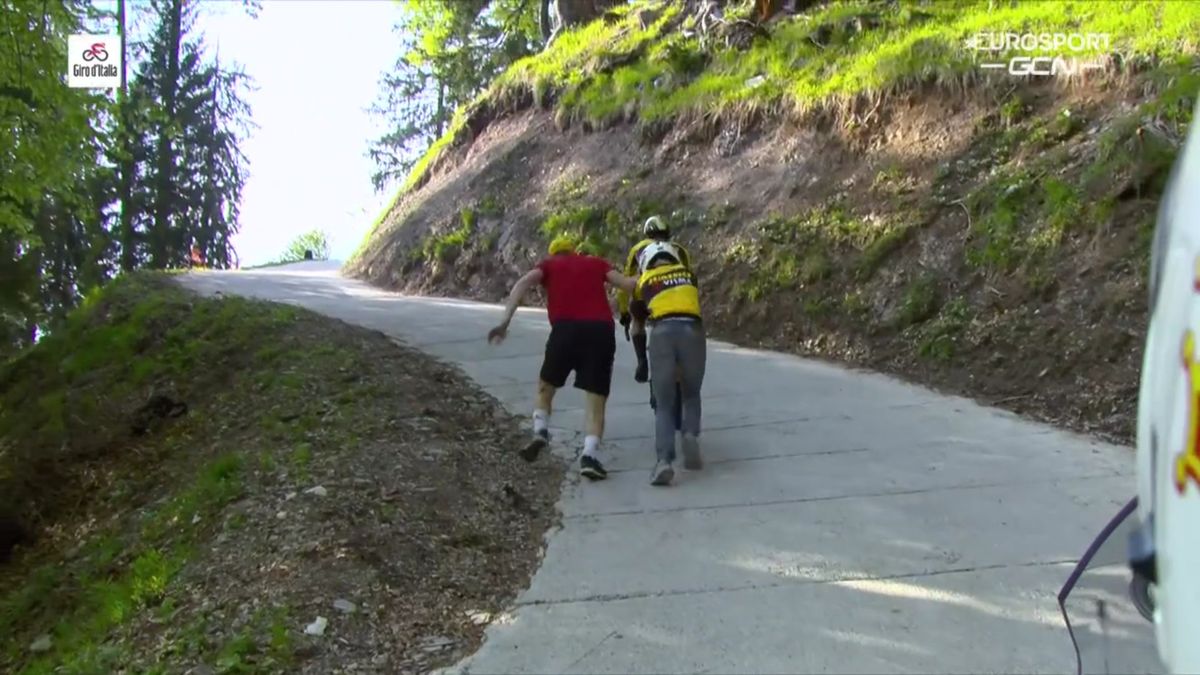 Fan who pushed Primoz Roglic at dramatic time-trial chain-slip revealed ...