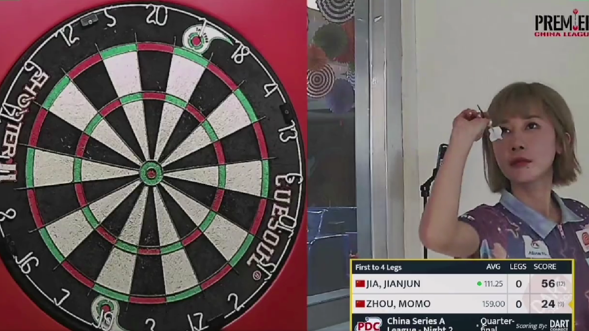 VIDEO: Momo Zhou produces 10 'perfect' darts in China Series A-League ...