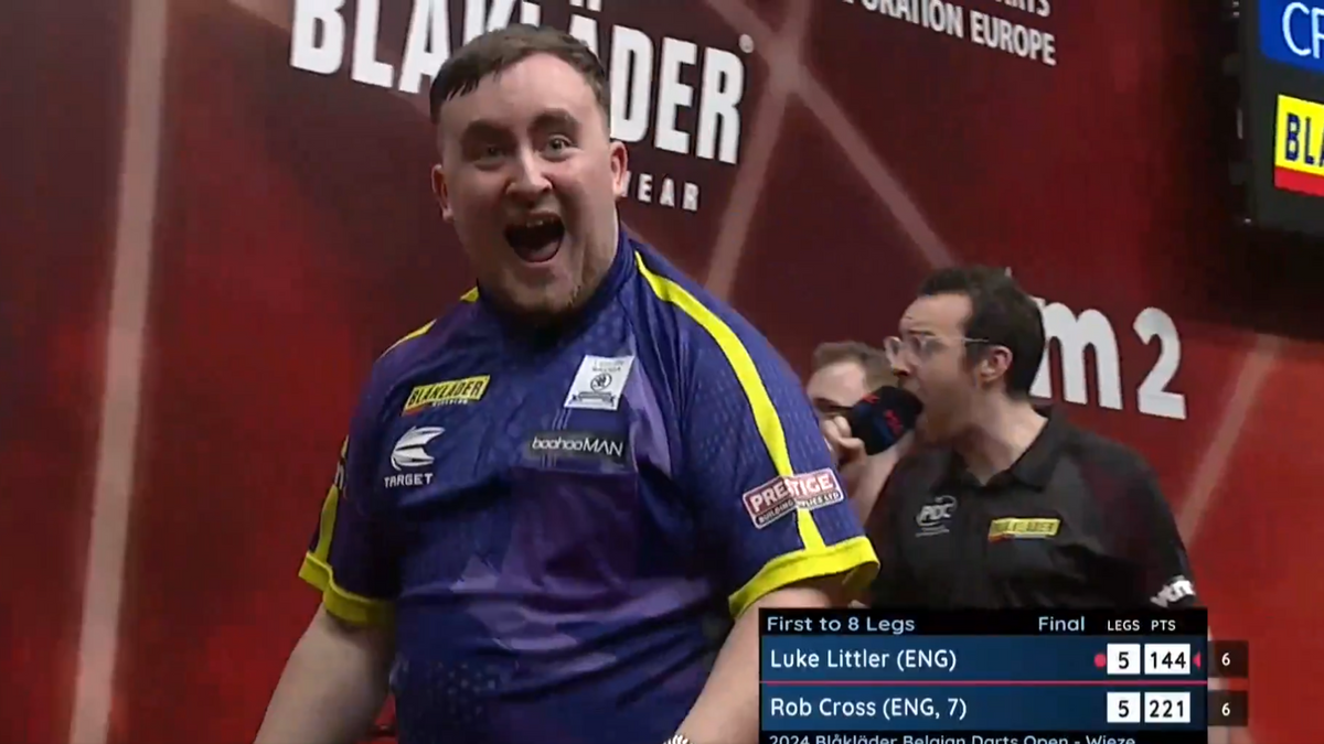 VIDEO: Luke Littler throws his third nine-dart finish of the year at ...