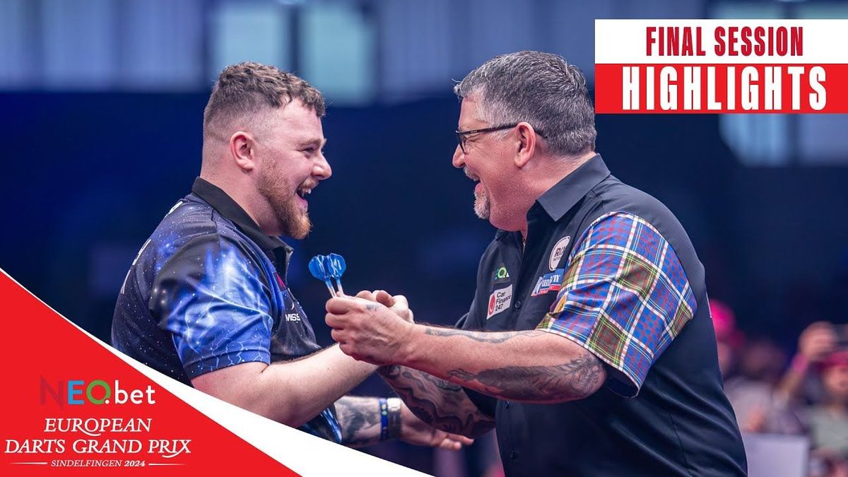 VIDEO: Highlights final session European Darts Grand Prix with finally another Euro Tour title ...