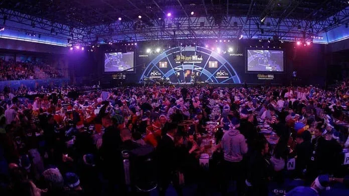 alexandra palace darts table layout