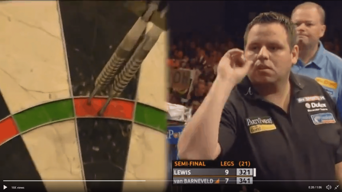 THROWBACK VIDEO: Lewis hits fastest ever nine-dart finish during ...