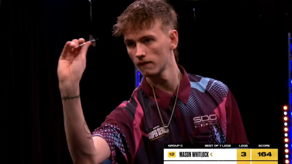 Mason Whitlock (zoon van topdarter Simon Whitlock) gooit heerlijke 164 ...