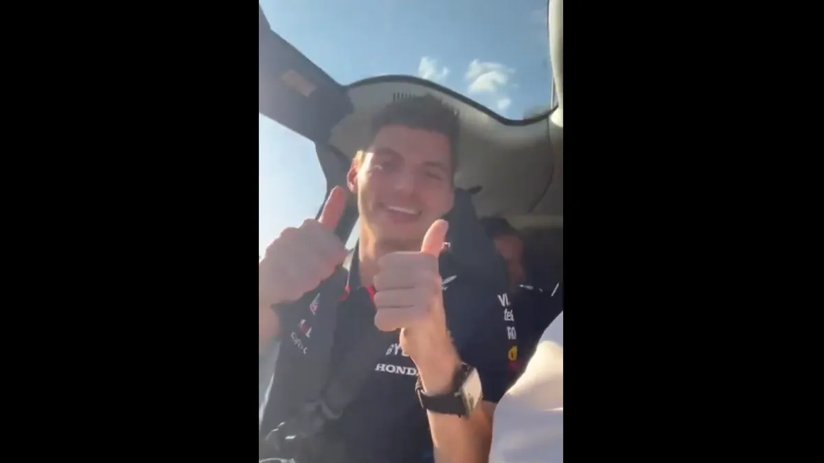 Video: Een voorbode op de tweede seizoenshelft? Max Verstappen reist ...