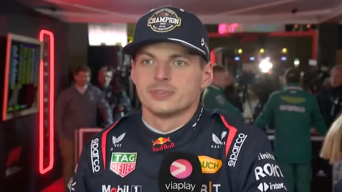 Video: De reactie van Max Verstappen bij Viaplay na de race in Las ...